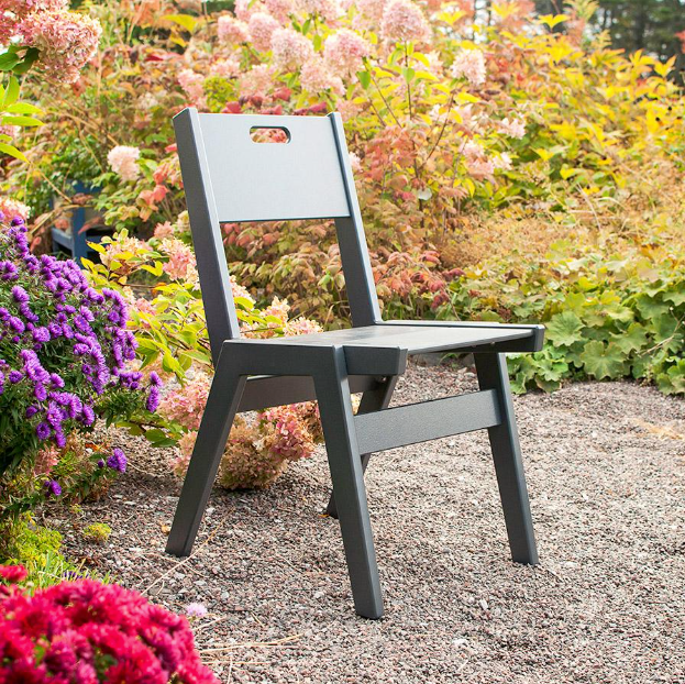 Loll Designs | Alfresco Dining Chair, Solid Back, Leaf Green