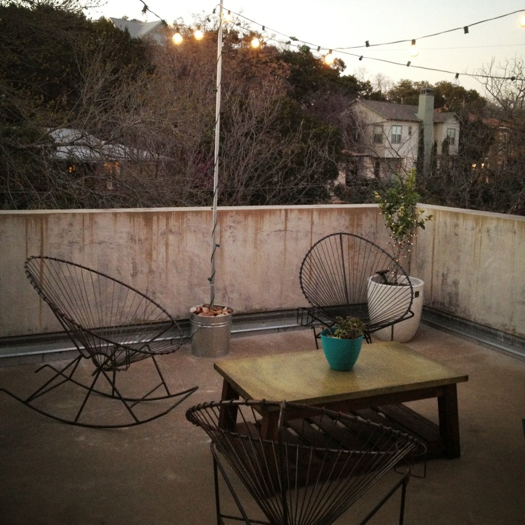 Innit | Acapulco Rocking Chair, Black Cord/Black Frame