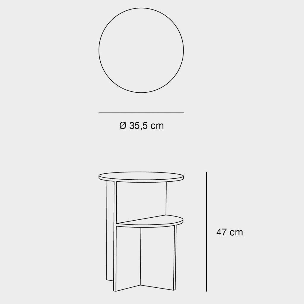 Muuto | Halves Side Table by MSDS, Light Grey